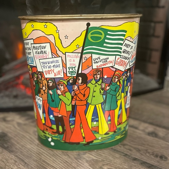 Vintage | Other | Vintage Retro 7s Earth Pollution Protest Hippie Signs ...